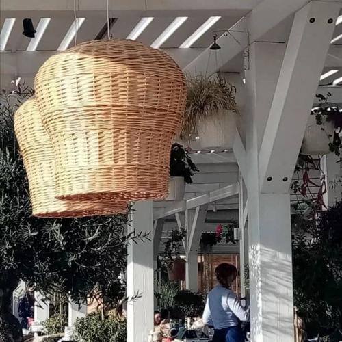 Jual Kap Lampu Gantung Rotan | Rattan Pendant Light | Lampu Rotan KL51 ...