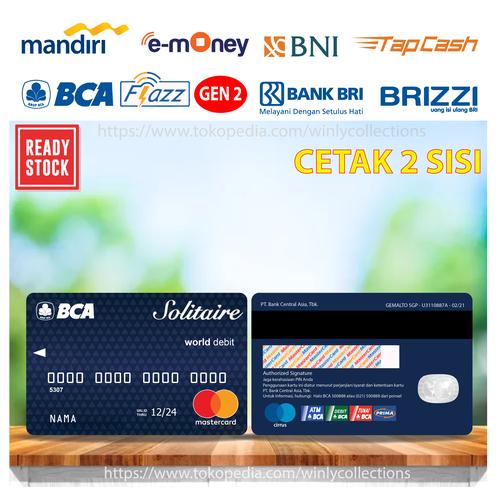 Jual KARTU EMONEY MANDIRI BCA BNI BRI GEN 2 DESIGN SOLITAIRE WORLD - 2 ...