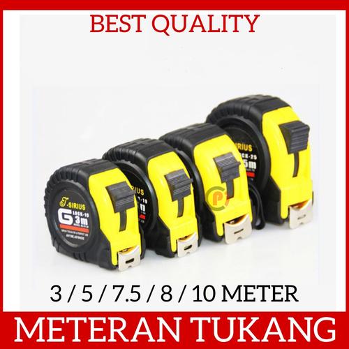 Jual Meteran Tarik Alat Ukur Dimensi Tukang Measuring Tape 3 5 7.5 8 10 ...