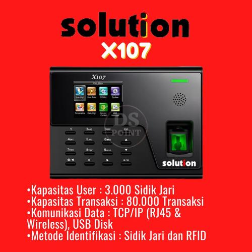 Jual Solution X107 - Mesin Absensi Sidik Jari - Support Acces Door ...