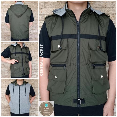 Jual JAKET ROMPI HOODIE PRIA - VEST HOODIE TASLAN - ROMPI MULTIFUNGSI ...