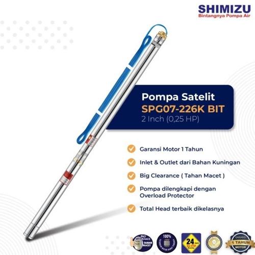 Jual POMPA SATELIT 0.25HP 2" SHIMIZU SPG07-226 K BIT (1/4HP) kabel 30 ...