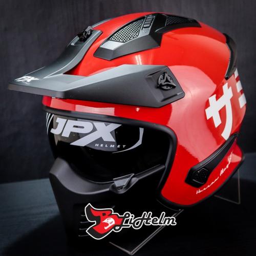 Promo JPX HELM MX726R BABA | RED FERRARI GLOSS | MX726 R CROSSOVER MX ...