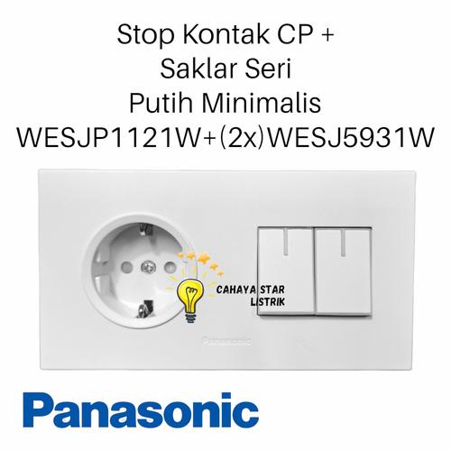 Jual Panasonic Stop Kontak + Saklar Seri White Style WESJP11212 ...