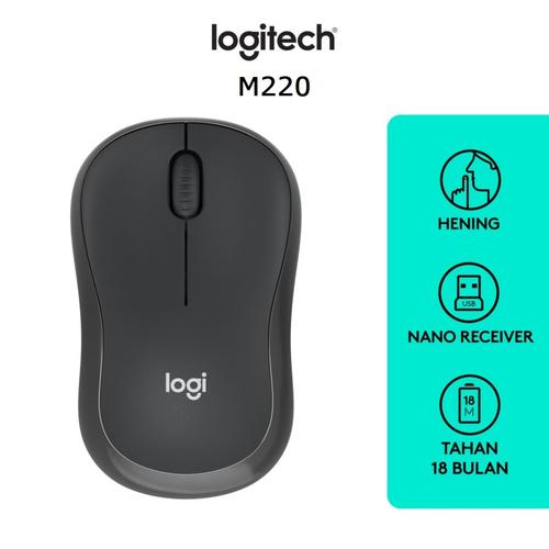 Promo Logitech Mouse Wireless M220 Silent Click dengan Nano Receiver ...