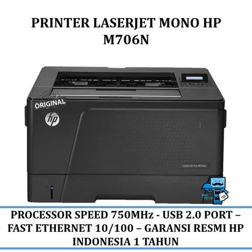 Promo Printer hp laserjet pro m706n | Printer A3 Monochrome-GARANSI ...
