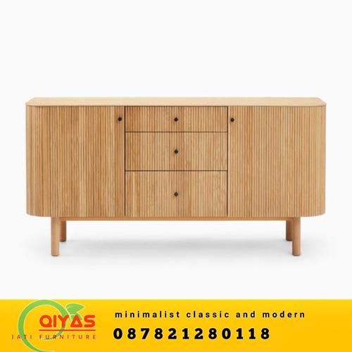 Jual Credenza meja tv minimalis 2 pintu kayu jati grade A - 160cm - Kab ...