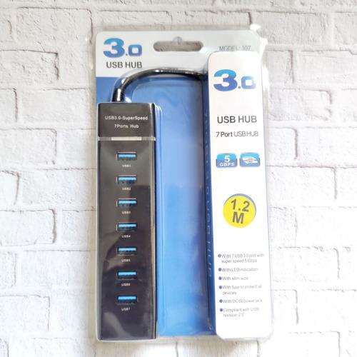 Jual SKU-1307 USB HUB 3.0 7 PORT PANJANG KABEL 1.2 METER SUPER SPEED 1 ...
