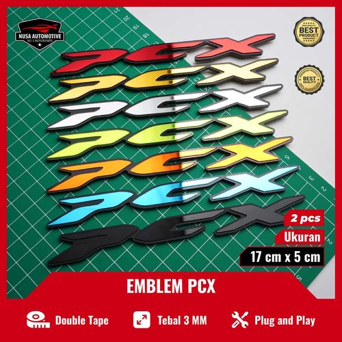 Jual EMBLEM PCX 3D LOGO TIMBUL HONDA PCX VARIASI BODY MOTOR PCX 1 SET ...