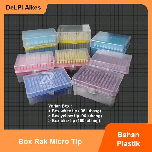 Jual Box Kotak Rak White Yellow Blue Tip Rack Micropipette Tips - Rak ...