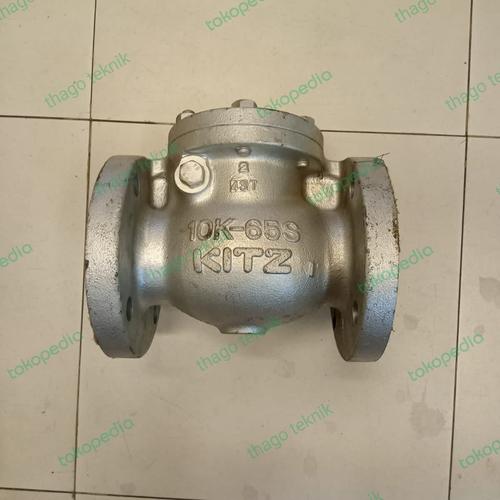 Jual lift check valve kitz 1" inch jis 10k cast iron / besi flange 10 k ...