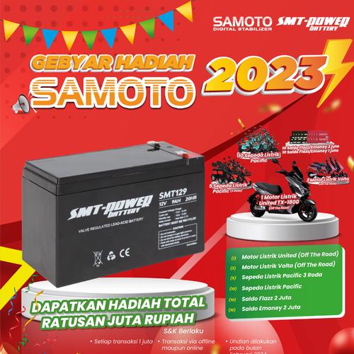 Jual BATTERY VRLA SMT POWER 12V 9AH-SMT129 AKI KERING UPS APC ICA ...