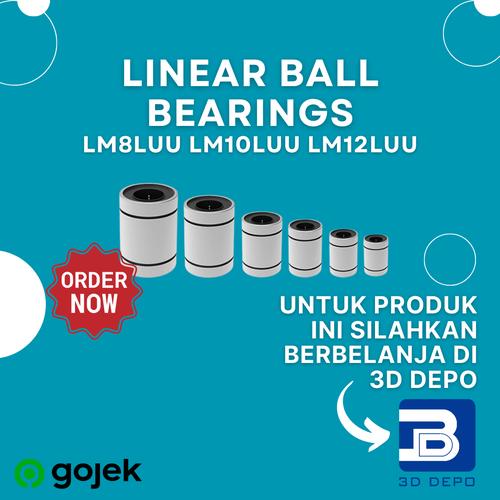 Jual Linear Ball Bearings Shaft Ball Bushings LM8LUU LM10LUU LM12LUU ...