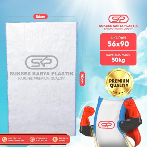 Jual KARUNG 50kg PREMIUM karung plastik 50 kg uk. 56 x 90 cm karung ...