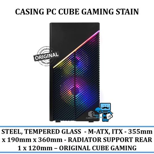 Jual Casing PC Cube Gaming Stein Matx Free 2 Fan - Original Cube ...