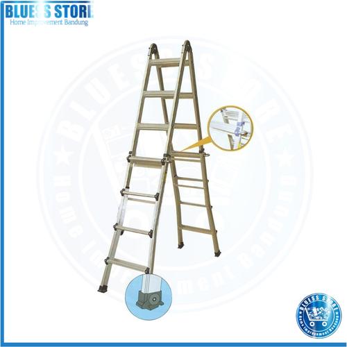 Jual Krisbow Tangga Lipat Aluminium Multifungsi 3.9 Mtr Ladder ...