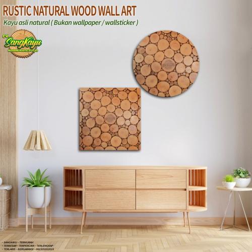 Jual Hiasan dinding kayu asli alami natural wood wall art properti foto ...
