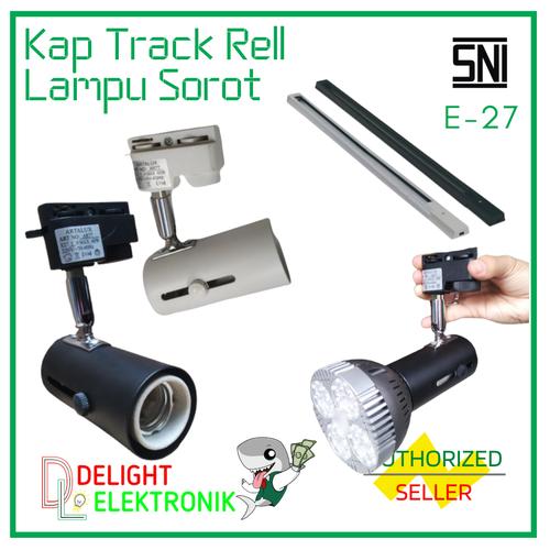 Jual KAP LAMPU TRACK RELL SOROT RELL E27 ALUMUNIUM - HITAM - Jakarta ...