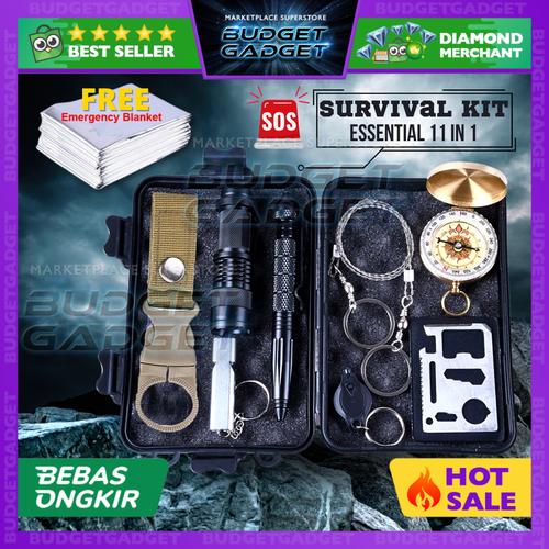 Jual Paket Survival Kit 11 in 1 Multifunctional First Aid SOS Tools EDC - Jakarta Barat ...
