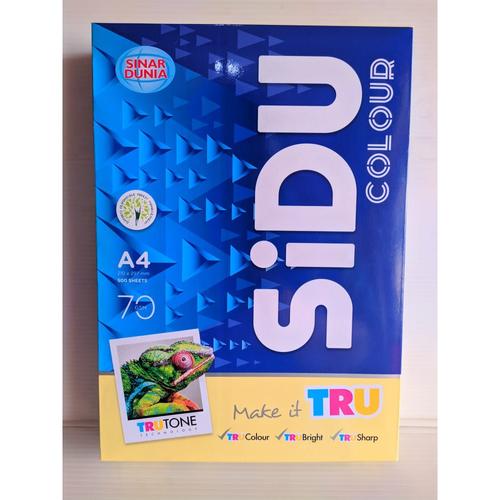 Jual Kertas A4 KUNING SIDU Foto Copy HVS 70 gr / 70 gsm SINAR DUNIA ...