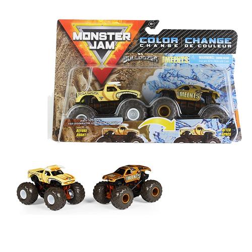 Jual Monster Jam Color Change 1:64 Bulldozer vs Team Meents (Double ...