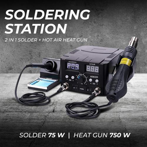 Jual 2 in 1 Soldering Station Kit Solder Hot Air Heat Gun Digital ...