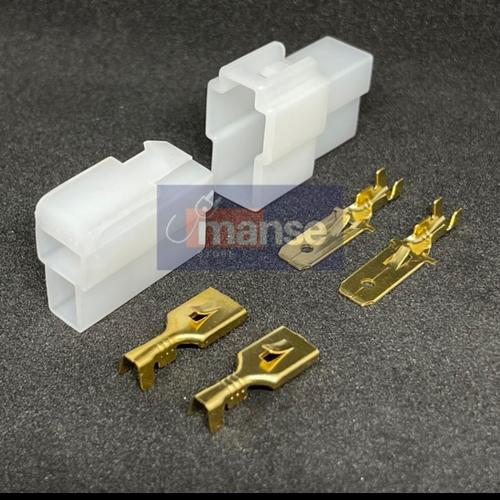 Jual Soket socket Motor Mobil 2 Pin Besar Skun Konektor Kabel Isi 10set ...