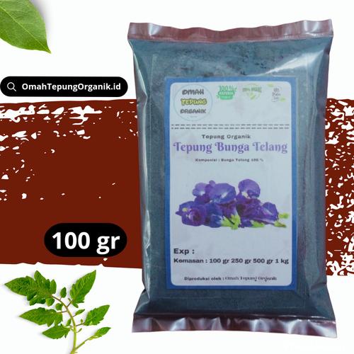 Jual Tepung Bunga Telang kemasan 100 gram/Bunga Telang Bubuk kemasan ...