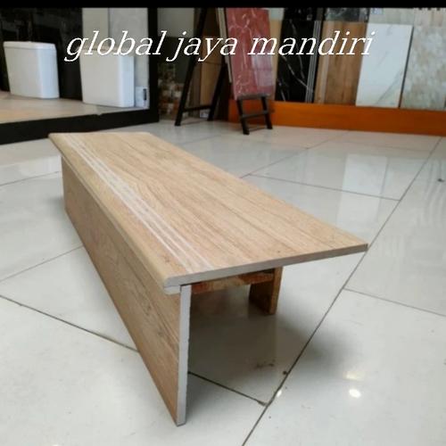 Jual granit tangga dobel bevel motif kayu 30x90 30x120 custom ukuran ...