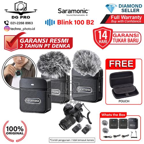 Jual Saramonic Blink 100 B2 (TX+TX+RX) Dual-Channel Wireless Microphone ...