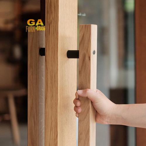 Jual handle pintu kayu jati gagang rumah mewah 60 cm - Natural Kayu, 45 ...