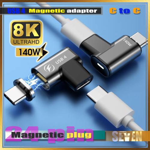 Jual magnetic adapter type c 140 watt adapter connector thunderbolt - L ...