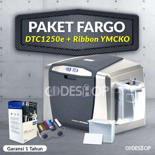 Jual Paket ID Card Printer FARGO DTC 1250E Tinta Ribbon dan Blank Card ...