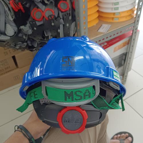 Jual Helm Safety MSA Full Set / Helm Kerja Proyek Warna Biru - SNI ...