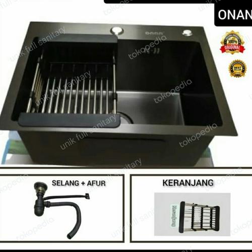 Jual kitchen sink ONAN stainless sus 304 black body - Jakarta Pusat ...