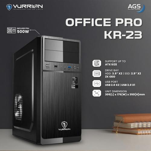 Jual CASING VURRION OFFICE PRO KR 23 + PSU 500 WATT USB 3.0 - Jakarta ...