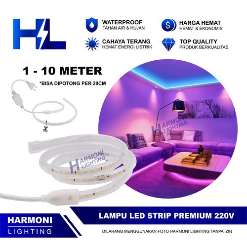 Jual Paket 1-10 Meter Lampu LED Strip 220V Premium Tipe 2 Potong Per 20 ...