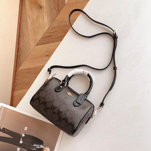 Jual Mini Rowan Crossbody In Signature Canvas Brown Black - Kota ...