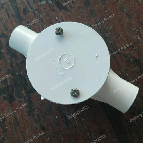 Jual Tee dus cabang 2 / T dos listrik 20 mm / Tdos Tdus 2 way conduit ...