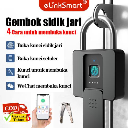 Jual Gembok Padlock IP65 Waterproof Smart PadLock Gembok FingerPrint ...