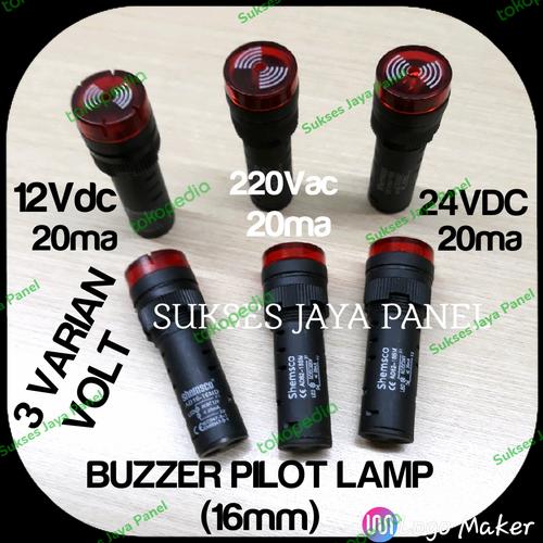 Jual buzzer pilot lamp 16mm - 3 varian voltage (12vdc,24vdc,220vac ...