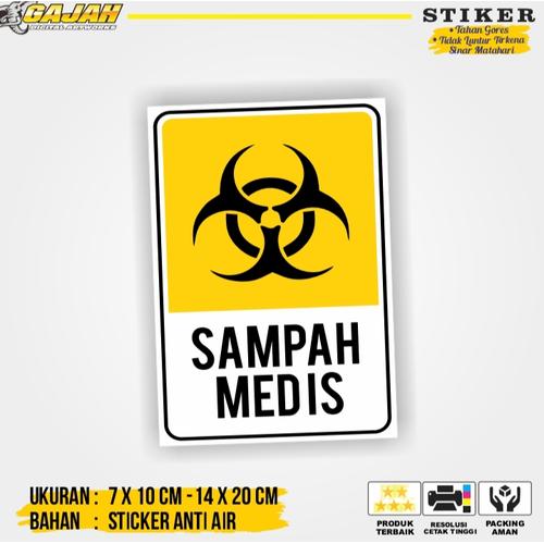 Jual Stiker Penanda Tempat Jenis Sampah Medis - 10 x 7 cm - Jakarta ...