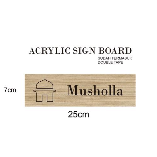 Promo Wooden Japanese Sign Board Musholla - Print UV Ruangan Mushola ...