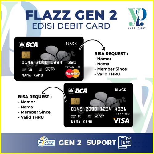 Jual KARTU FLAZZ BCA GENERASI TERBARU / CUSTOM GAMBAR / DESIGN BLACK ...
