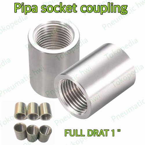 Jual Pipa socket coupling sok drat 1 inch ss304 full drat - Jakarta ...