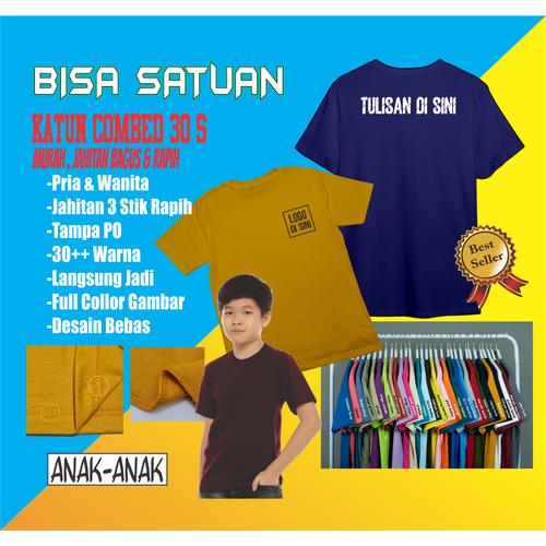 Jual KAOS SABLON ANAK ANAK KIDS & JUNIOR 2-13 Tahun CUSTOM KATA KATA ...