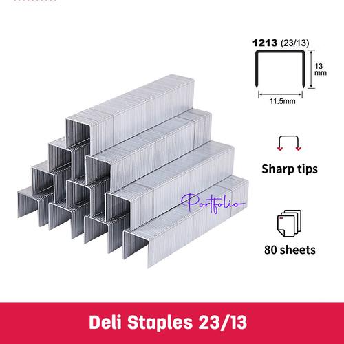 Jual isi staples 23/13 DELI isi stapler 2313 refill stapler 1213 ...