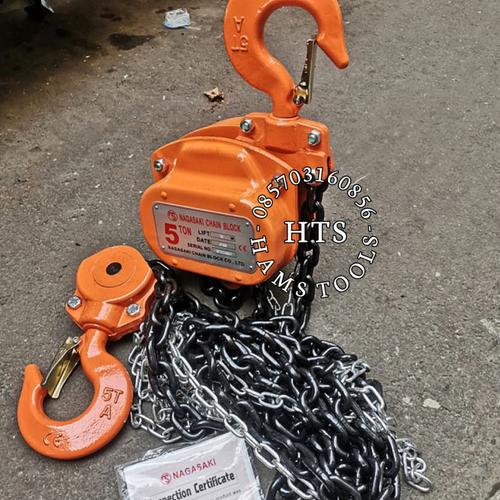 Jual chain block 5 ton x 12 meter nagasaki takel manual Made In Japan ...