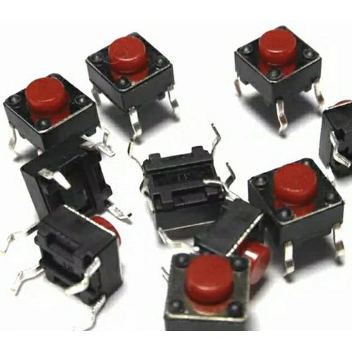 Jual RED Push Button Micro Switch 4 Pin 6x6x5 mm DIP 4p 4pin tombol ...