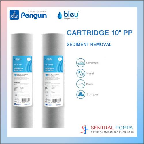 Jual Penguin Bleu Cartridge / Katrid Sedimen Filter Air 10 Inch FC-10 PP - 1 mikron - Kota ...